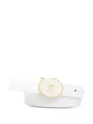 Pinko Love Birds Logo-plaque Belt - White