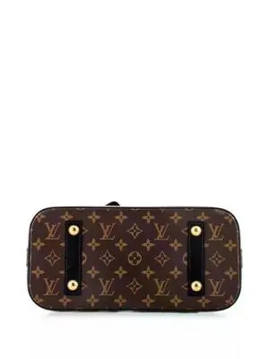 LOUIS VUITTON Alma Handbag Vernis With Monogram Canvas Pm Satchel - Black