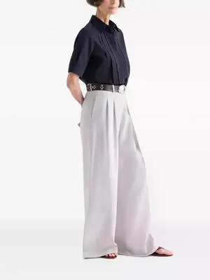 TWP Pleated Short-sleeve Shirt