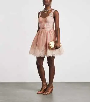 Zimmermann Linen-silk Valiant Mini Dress - Pink