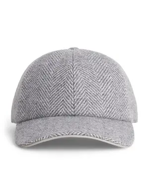 Eleventy Cashmere-silk Capello Baseball Cap - Grey