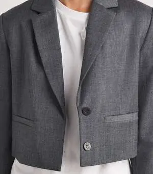 Claudie Pierlot Wool Cropped Blazer