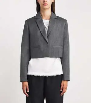 Claudie Pierlot Wool Cropped Blazer