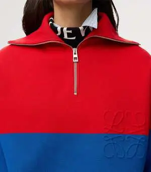 Loewe Cotton-blend Quarter-zip Sweatshirt