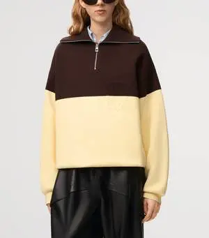 Loewe Cotton-blend Quarter-zip Sweatshirt