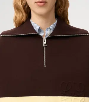 Loewe Cotton-blend Quarter-zip Sweatshirt
