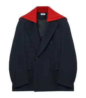 Loewe Wool Knitted-overlay Blazer