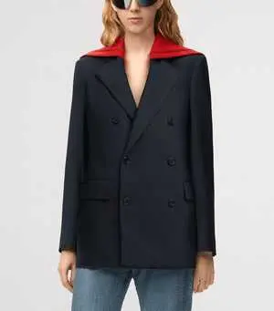 Loewe Wool Knitted-overlay Blazer