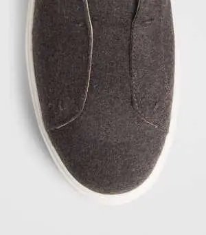 Eleventy Flannel Slip-on Sneakers