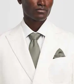 Corneliani Silk Necktie And Pocket Square Set
