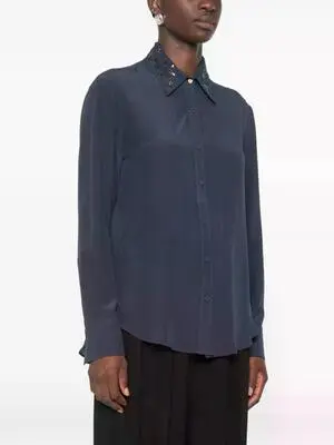 TRAME AUREE Crystal-embellished Long-sleeve Shirt