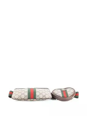 Gucci Ophidia Heart Utility Double Gg Coated Canvas Belt Bag