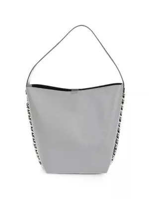 Givenchy Leather Shoulder Bag With Chain Detail - Grey