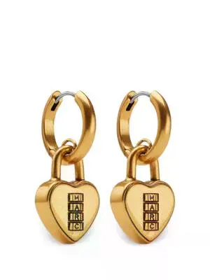 Marc Jacobs Heart Padlock Earrings - Gold
