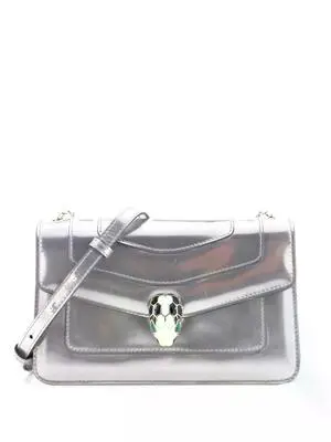 BVLGARI Serpenti Forever Leather Small Shoulder Bag - Metallic