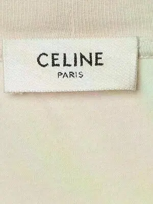 Celine Logo-print Cropped T-shirt
