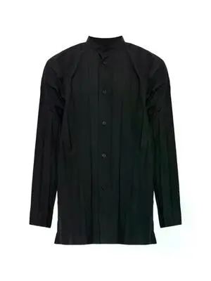 Issey Miyake Edge Pleated Shirt - Black
