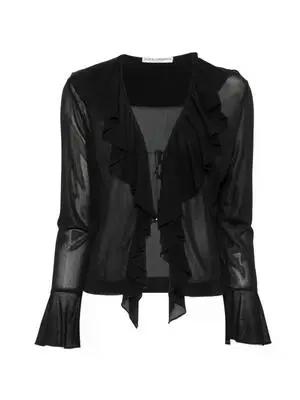 Gucci Ruffled Sheer Blouse