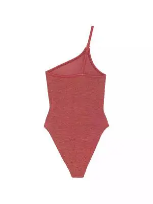 Hunza G One-shoulder Seersucker Swimsuit