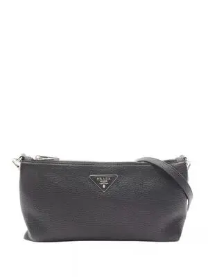 Prada 2010-2026 Vitello Daino Crossbody Bag - Black