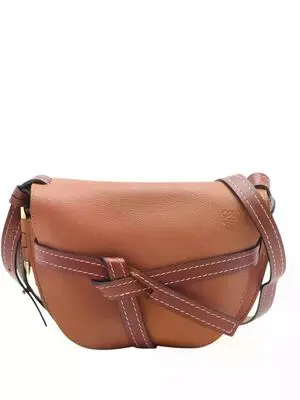 Loewe 2010-2026 Small Gate Leather Crossbody Bag - Brown