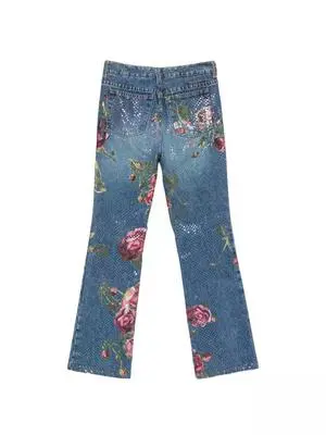 Roberto Cavalli 2000s Floral-print Jeans