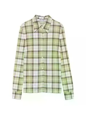 Miu Miu 2000s Check-print Shirt