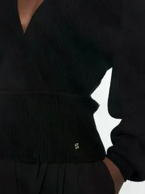 Sportmax Ribbed Wrap-style Sweater