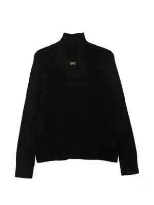 Michael Kors High-neck Raglan-sleeve Sweater - Black