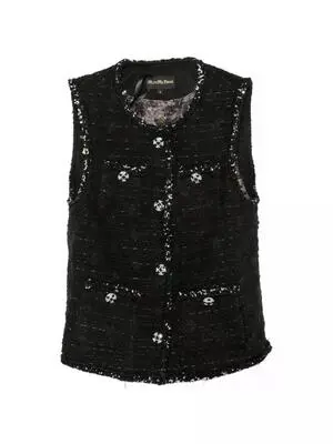 MINIME Tweed-effect Button-up Gilet