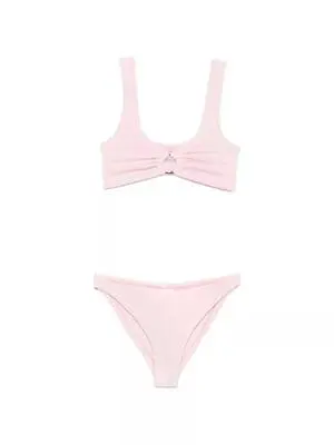 Hunza G Crinkle-effect Ring-detail Bikini