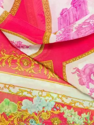 Versace 1990s Barocco Print Scarf - Pink