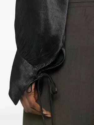 Dixie Satin-finish Tie-cuff Top