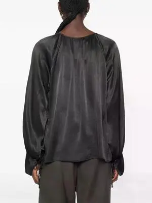 Dixie Satin-finish Tie-cuff Top