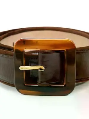 FERRAGAMO 1970s Tortoiseshell-effect Buckle Belt
