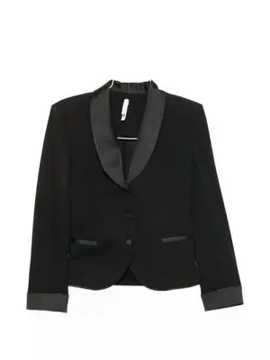 IMPERIAL Satin-trim Single-breasted Jacket