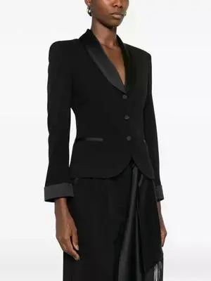 Imperial Satin-trim Single-breasted Jacket