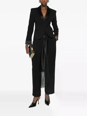 Imperial Satin-trim Single-breasted Jacket - Black