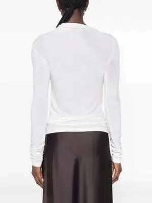 Imperial Draped Long-sleeve Top