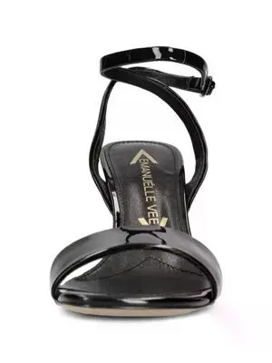 EMANUELLE VEE Open-toe Leather Wedge Sandals