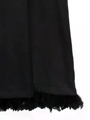 Plan C Feather-trim Sleeveless Maxi Dress