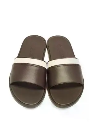 Loro Piana Canvas Leather Sandals