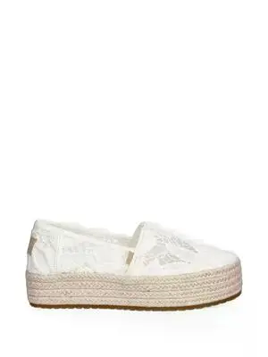 Toms Lace-embroidered Platform Espadrilles