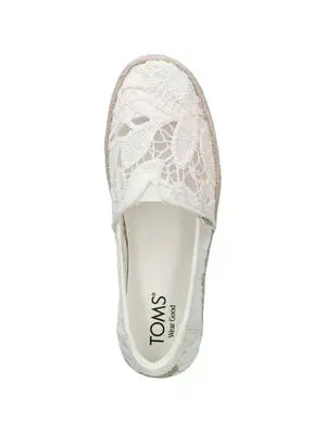 Toms Lace-embroidered Platform Espadrilles