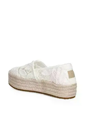 Toms Lace-embroidered Platform Espadrilles