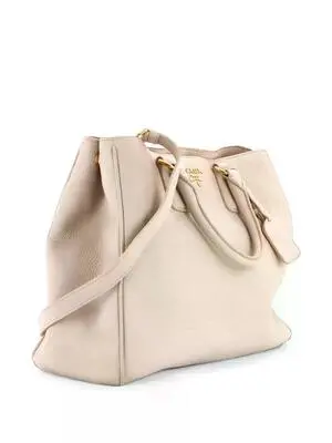Prada Convertible Shopper Vitello Daino Large Tote Bag