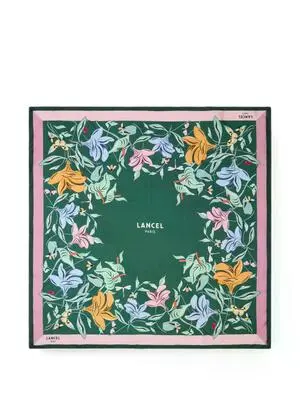 LANCEL Floral-print Silk Scarf
