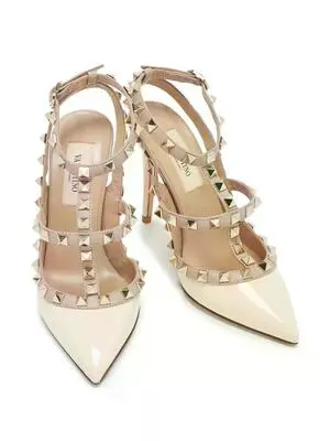 Valentino Garavani Rockstud Heeled Pumps - Neutrals