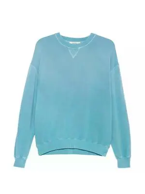 6397 Washed-effect Crew-neck Sweatshirt - Blue