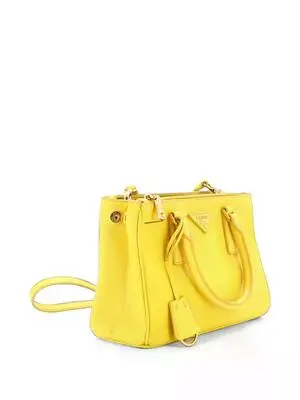 Prada Double Zip Lux Tote Saffiano Leather Mini Satchel